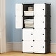 8 Cube Stackable Plastic Cube Storage Shelves Modular Cabinet Hanging ...