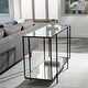 Alecsis Glass Two-Tier 30-inch Console Table - Bed Bath & Beyond - 34440495