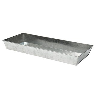 Achla Designs Large Versatile Galvanized Steel Tray, 24 Inch Wide ...
