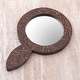 Novica Handmade Coco Reflection Coconut Shell Hand Mirror - Bed Bath ...
