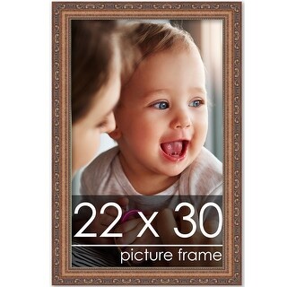 22x30 Traditional Antique Gold Complete Wood Picture Frame with UV ...