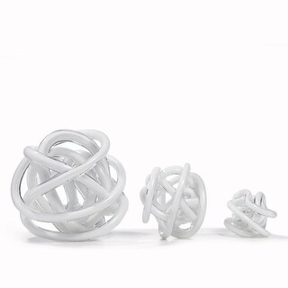 Luxury Lane Hand Blown Infinity Knot Sommerso Art Orbit Glass Ball ...