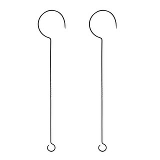 Achla Designs 48" L Black Wrought Iron Hook Extenders w/Twist (Set of 2 ...
