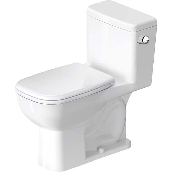 Duravit D-Code 1.28 GPF One Piece Elongated Chair Height Toilet with ...