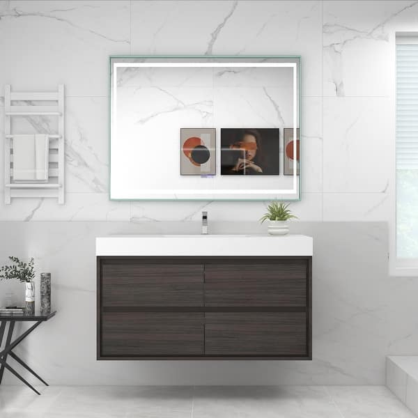 Morava 48" Floating Vanity with Single Sink - On Sale - Bed Bath ...