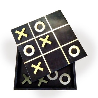 A&B Home Marble Brass Inlay Tic-Tac-Toe Box - Bed Bath & Beyond - 36778100