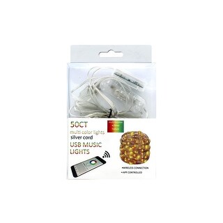 SPC Light LED 50ct USB Music Silver/Multi - Bed Bath & Beyond - 29943466