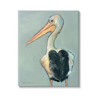 Stupell Pelican Bird Wildlife Painting Canvas Wall Art by Stephanie ...