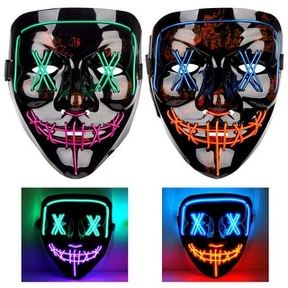 Halloween V-shaped double X-eye LED light mask - Bed Bath & Beyond ...