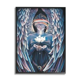 Stupell Surreal Angel Holding Cloud Framed Giclee Art by Sheila Wolk ...