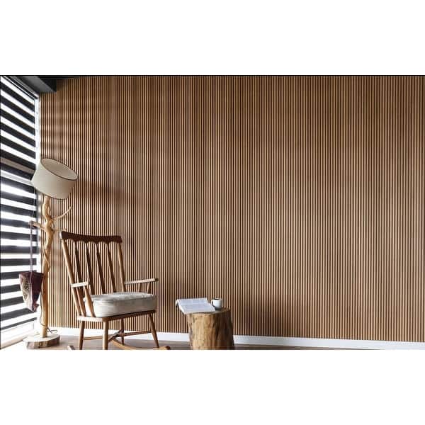Industry Tile Luxe Acoustic Teak 3D Slat Panel Wall Profile - MDF - Bed ...