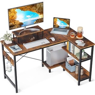 Small L Shaped Computer Desk with Reversible, Brown - Bed Bath & Beyond ...