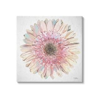 Stupell Round Daisy Petal Design Flower Blossom Illustration Canvas ...