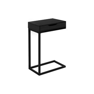 Accent Table, C-shaped,Black Laminate, Black Metal, Contemporary, Modern - Bed Bath & Beyond ...
