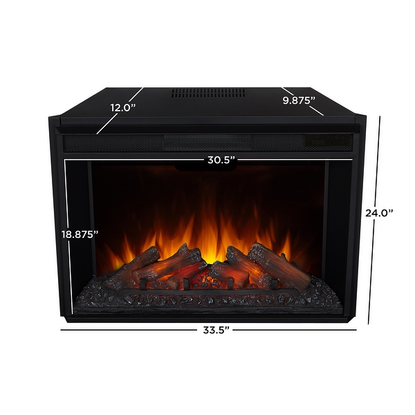 Eliot 81 Grand TV Stand Electric Fireplace in Black by Real Flame On Sale Bed Bath Beyond 36147872