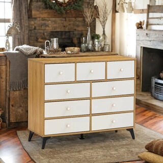 9-Drawer MDF Storage Cabinet, Black & White, for Any Room - Bed Bath ...