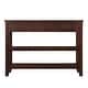 42 Inch Console Sofa Table with 2 Storage Drawer, 2 Tiers Entryway ...