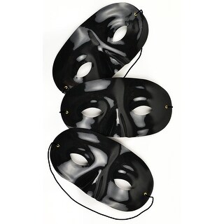 Set of 3 Black Decorative Half Masks 7.5" - Bed Bath & Beyond - 22725503