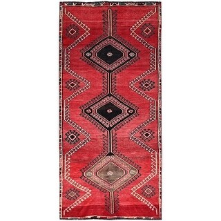Shahbanu Rugs Rusty Red Vintage Shiraz Evenly Worn Full Pile Pure Wool ...