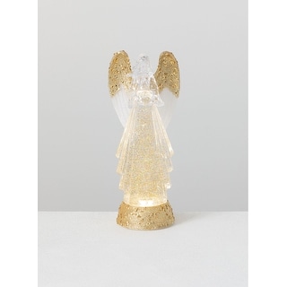 Sullivans LED Shimmer Angel Tabletop Figurine 13"H Gold - 5.5"L x 5"W x ...