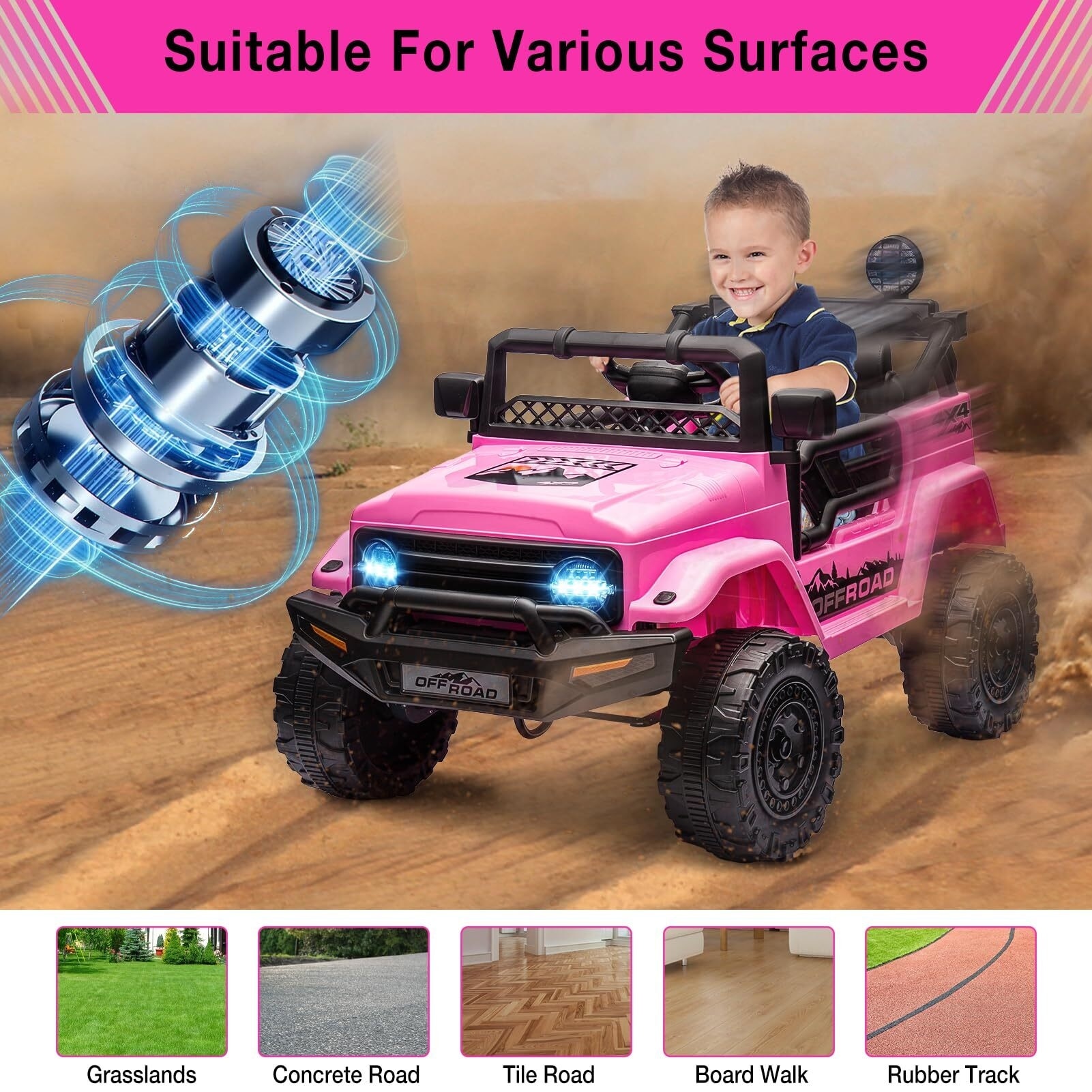 Kids pink electric cars store