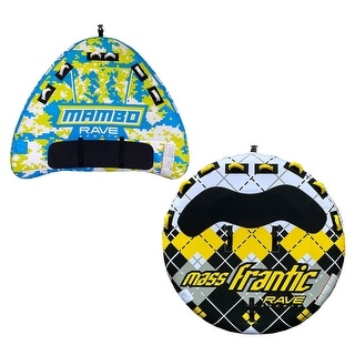 RAVE Sports Mass Frantic 4 Rider Boat Innertube + Mambo 3 Rider ...