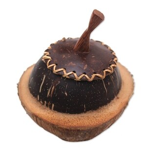 Novica Handmade Coco Keeper Coconut Shell Decorative Box - Bed Bath ...