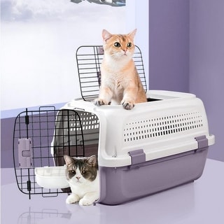 Plastic Cat Carrier with Integrated Litter pan - Bed Bath & Beyond ...