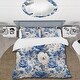 Designart "Blue Neo Victorian Roses Victorian Pattern II" Cottage ...