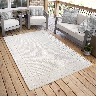 My Texas House Picket Fences Natural High Low Indoor Outdoor Area Rug ...
