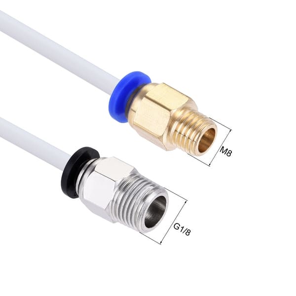 Pneumatic PTFE Air Tubing Kit 4mm OD 2M with M8 G1/8 Quick Fittings ...