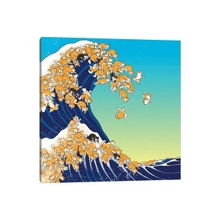 iCanvas "Shiba Inu In Great Waves" by Big Nose Work Canvas Print - Bed ...