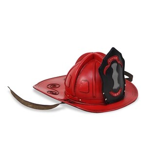Red Metal Decorative Fire Captain Hat - Bed Bath & Beyond - 36531752