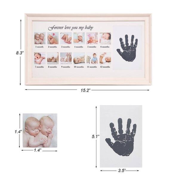 Baby Handprint Kit and Footprint Photo Frame for Newborn Girls and Boys ...