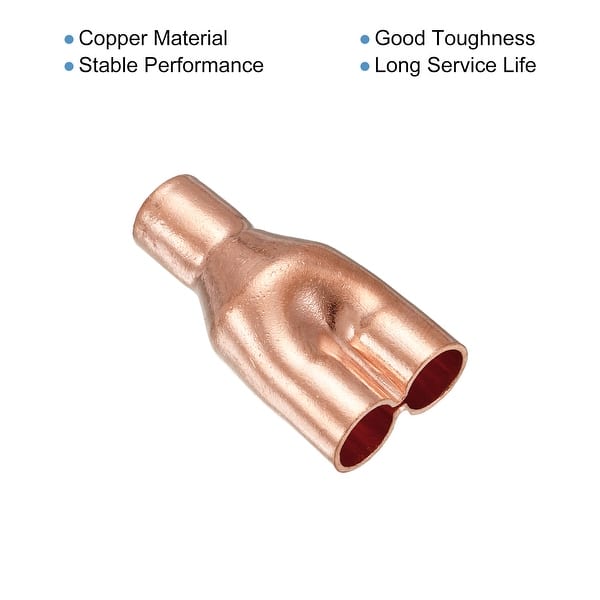 5pc Tee Y Type Copper Fitting Welding Joint Split Union Intersection 3/8 Inch ID - Bed Bath ...