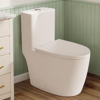 One Piece Toilet with Powerful Flush, Compact Toilet Elongated & ADA ...