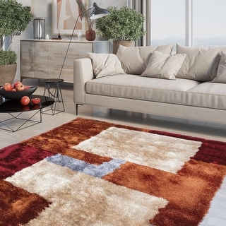 RugBerry 3D Modern Geometric Square Art Deco Area Rug - Bed Bath ...