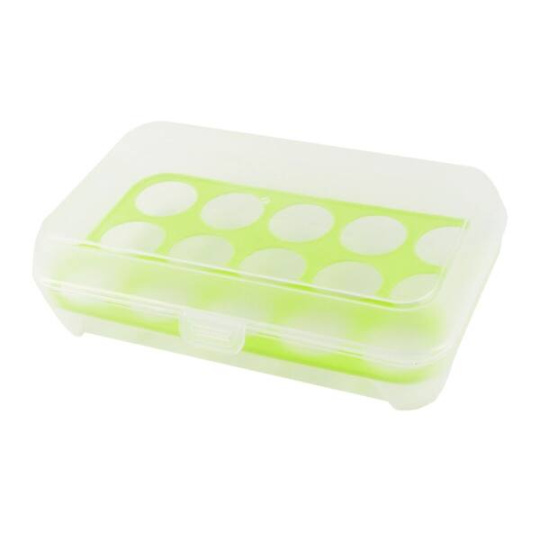 Plastic Rectangle Shaped 15 Slots Eggs Holder Storage Container Box ...