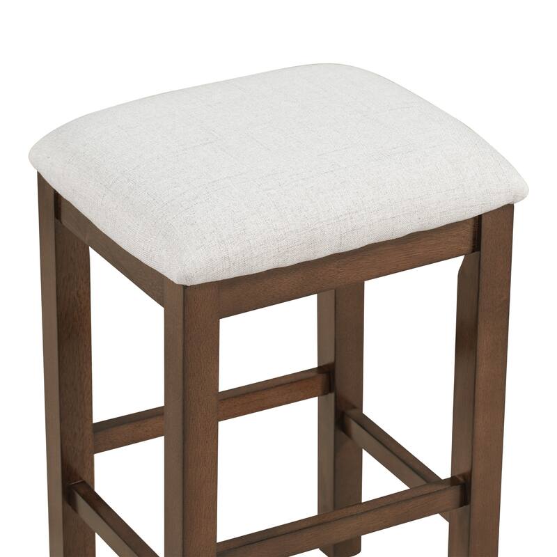 Multipurpose Home Kitchen Dining Bar Table Set with 3 Upholstered ... Multipurpose Home Kitchen Dining Bar Table Set with 3 Upholstered ...