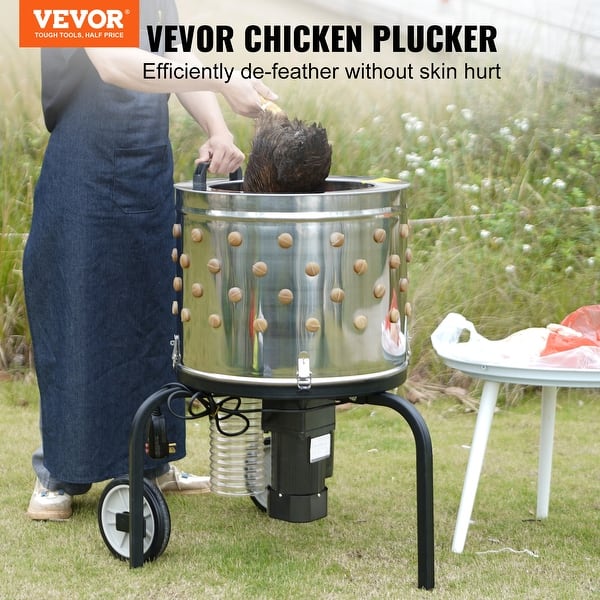 VEVOR 20" Chicken Plucker Machine 500W Stainless Steel Drum 280RPM ...