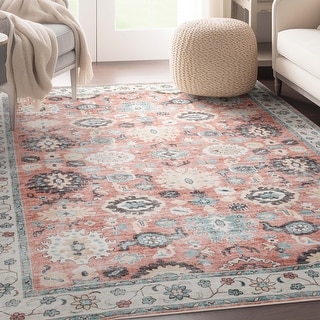 Well Woven Elle Basics Gala Vintage Botanical Washable Rug - Bed Bath ...