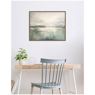 Kate and Laurel Subtle Abstract Gray Green Horizon by The Creative ...