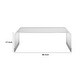 Axa 48 Inch Modern Coffee Table, U Shaped Clear Acrylic Frame, Steel ...