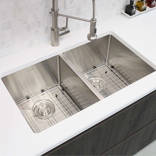 STYLISH 28 inch Double Bowl Undermount Stainless Steel Kitchen Sink ...