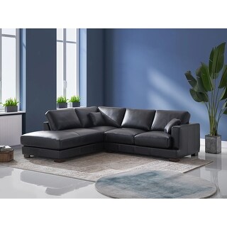 Maxie Black Sectional Sofa with 2-Pillow - Bed Bath & Beyond - 40714805