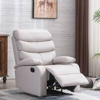 Everglade 30.2 in. W Technical Leather Upholstered 3 Position Manual ...