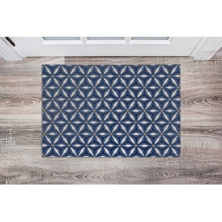 SKETCH A DAISY NAVY Doormat By Kavka Designs - Bed Bath & Beyond - 39852334