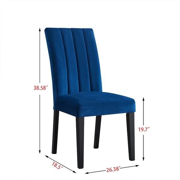 Gursharon Solid Wood Fabric Upholstered Parsons Chair (Set of 2) - Bed ...
