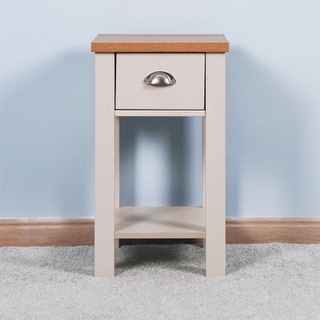 Grey side table particle board end table floor-standing storage table ...