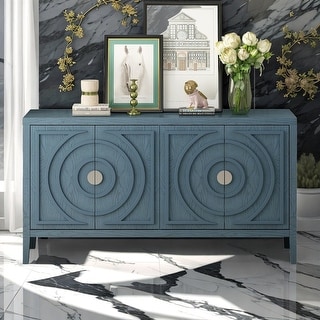 Retro Style Sideboard Kitchen Buffets, Antique Blue - Bed Bath & Beyond ...